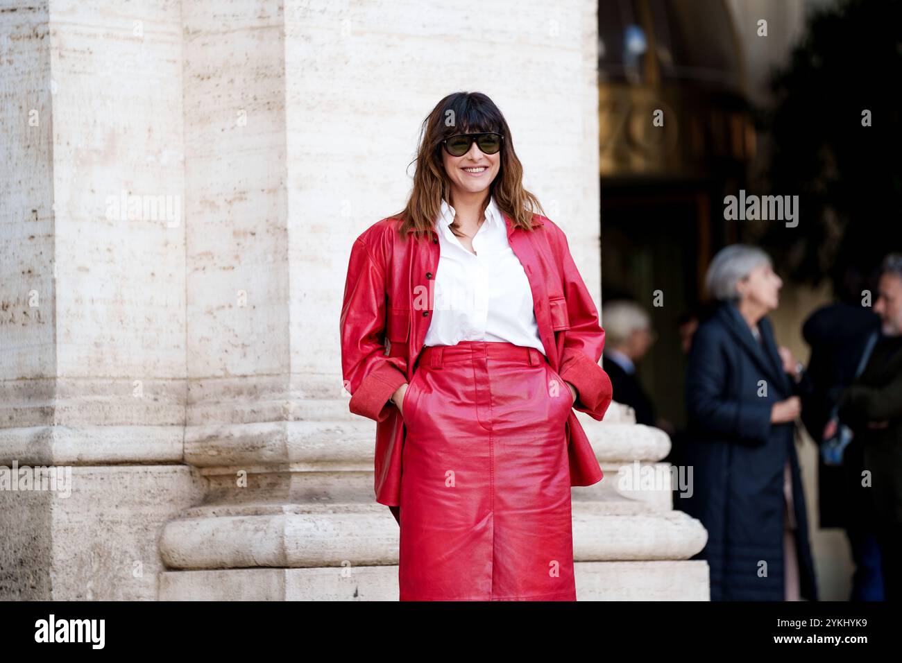 ROME, ITALY - NOVEMBER 18: (L-R) Ludovica Francesconi, Leo Gassmann ...