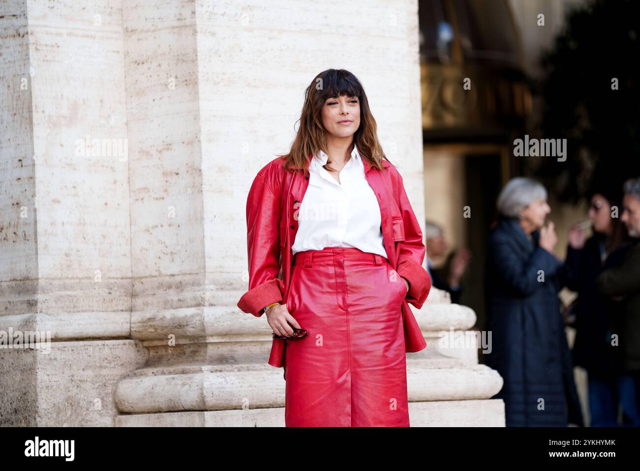 ROME, ITALY - NOVEMBER 18: (L-R) Ludovica Francesconi, Leo Gassmann ...