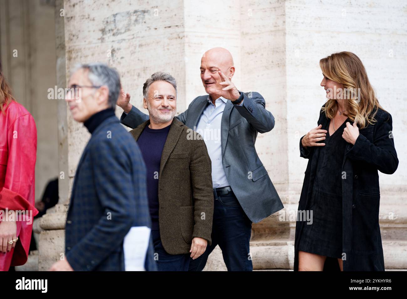 ROME, ITALY - NOVEMBER 18: (L-R) Ludovica Francesconi, Leo Gassmann ...