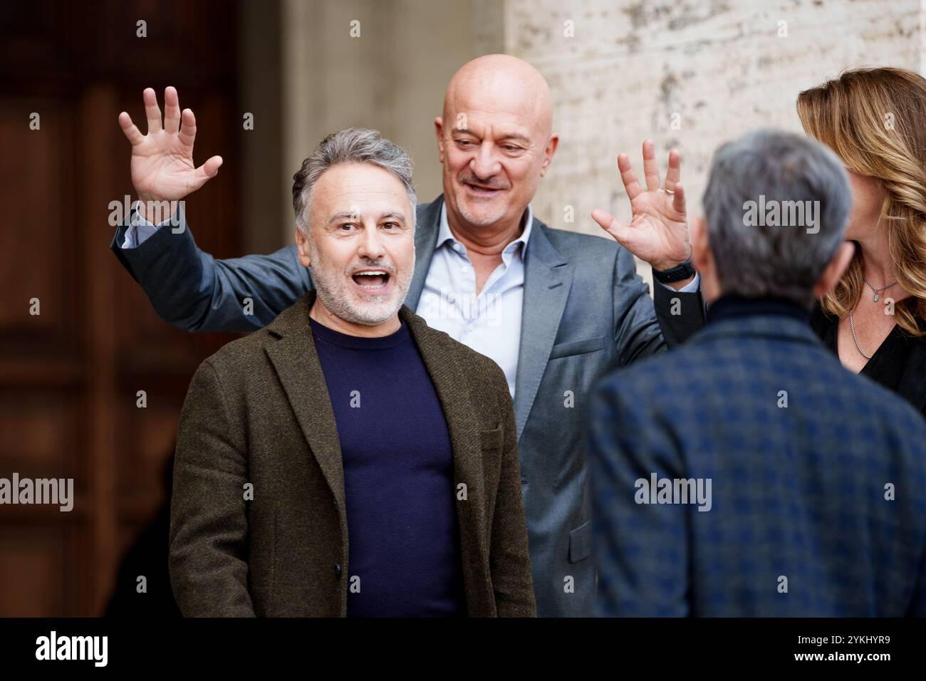 ROME, ITALY - NOVEMBER 18: (L-R) Ludovica Francesconi, Leo Gassmann ...