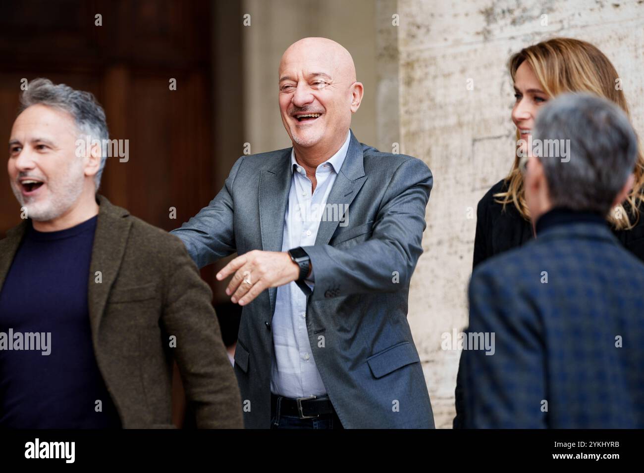 ROME, ITALY - NOVEMBER 18: (L-R) Ludovica Francesconi, Leo Gassmann ...