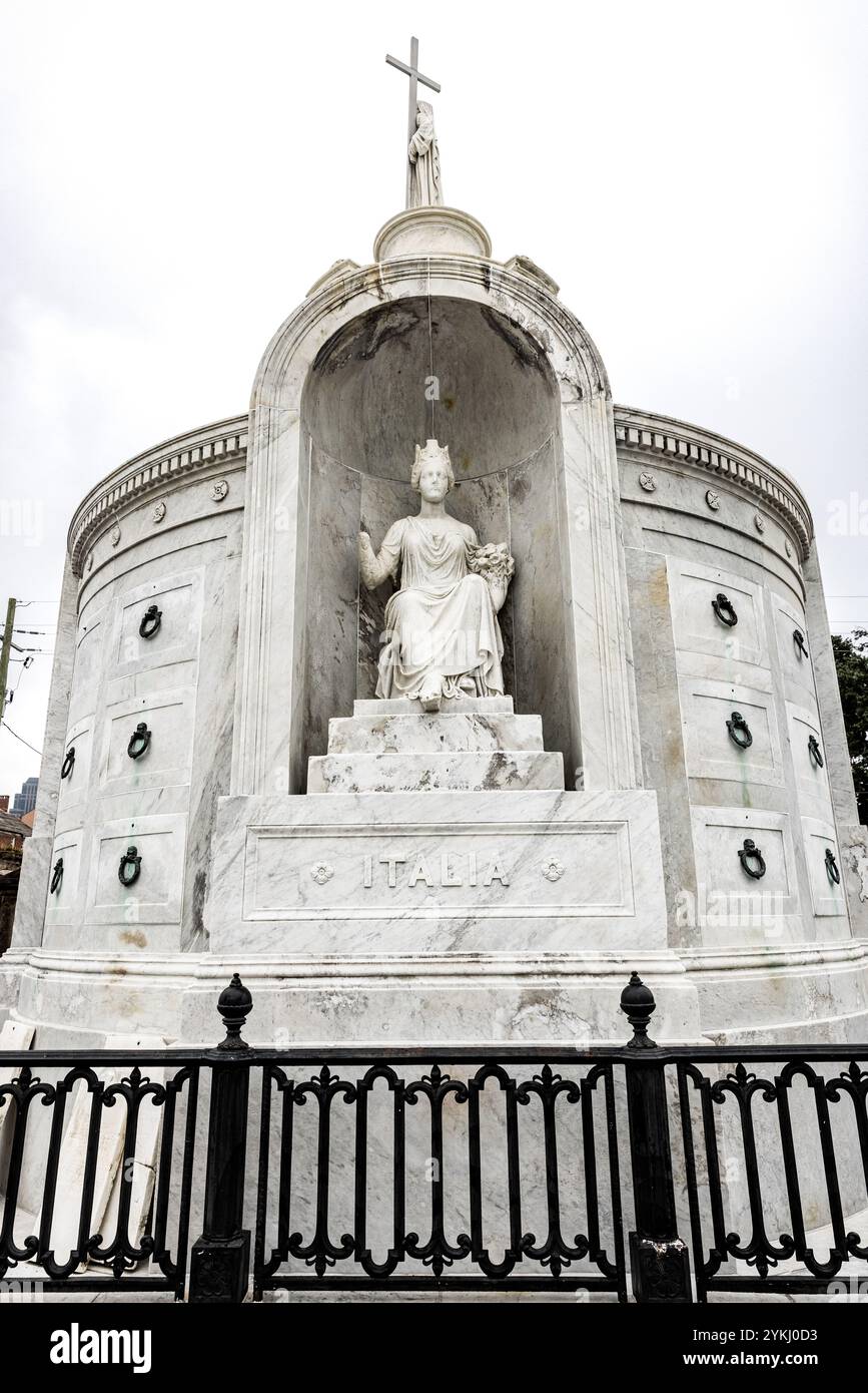 The "Italia" tomb in St. Louis Cemetery No. 1 in New Orleans, Louisiana ...