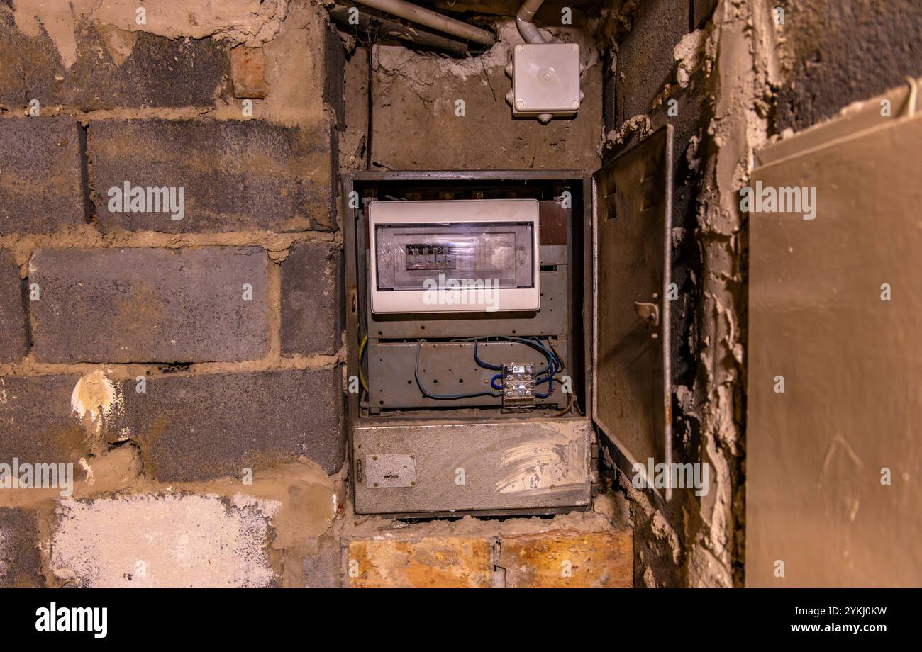 Metal box for an electric meter, measurement of electricity consumption ...