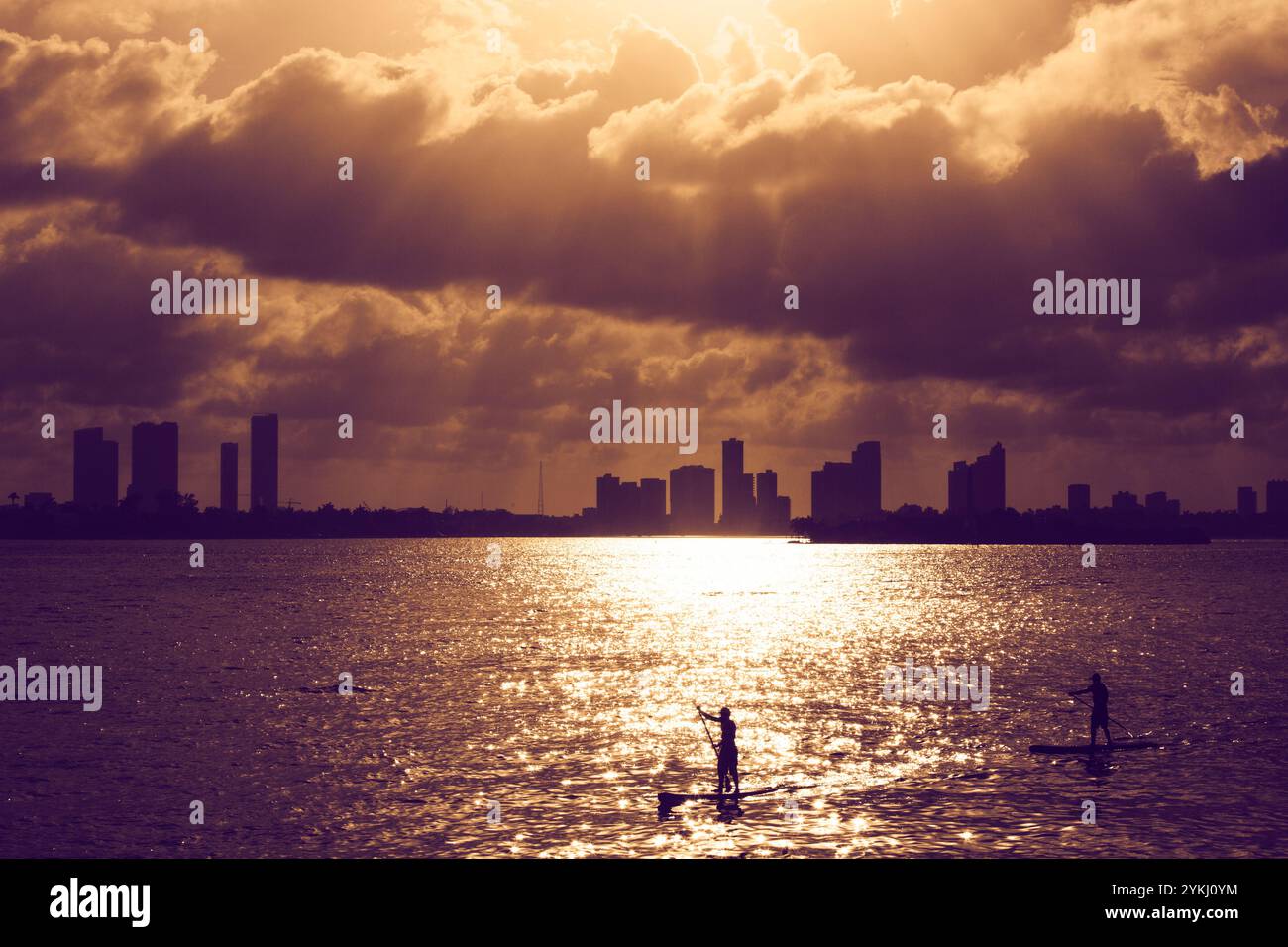 Miami skyline reflections hi-res stock photography and images - Alamy