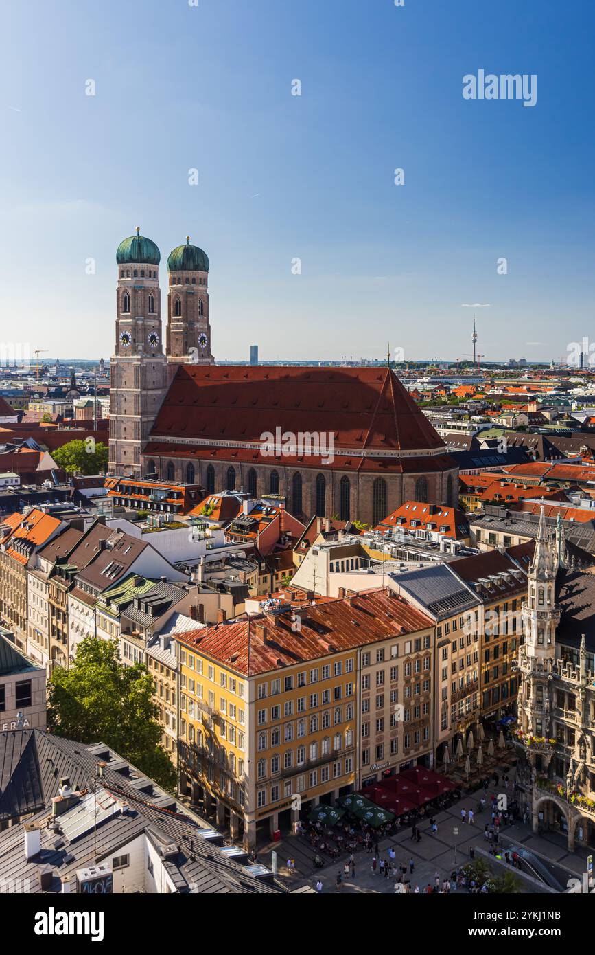 Aerial view on marienplatz town hi-res stock photography and images - Alamy