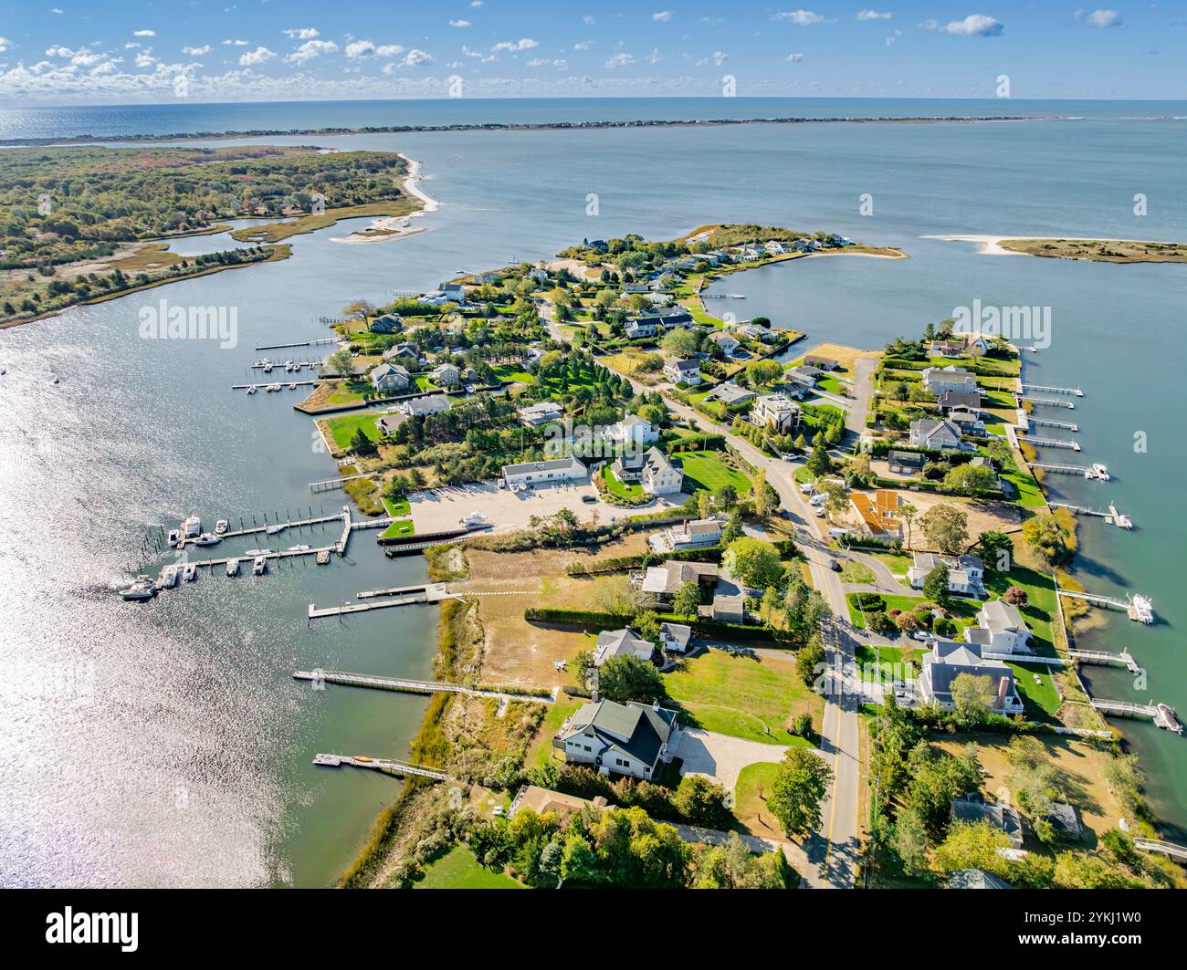 aerial view of little neck road and vicinity Stock Photo - Alamy