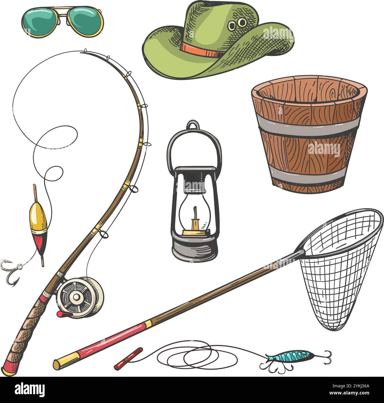 Fisherman angler fishing Cut Out Stock Images & Pictures - Alamy