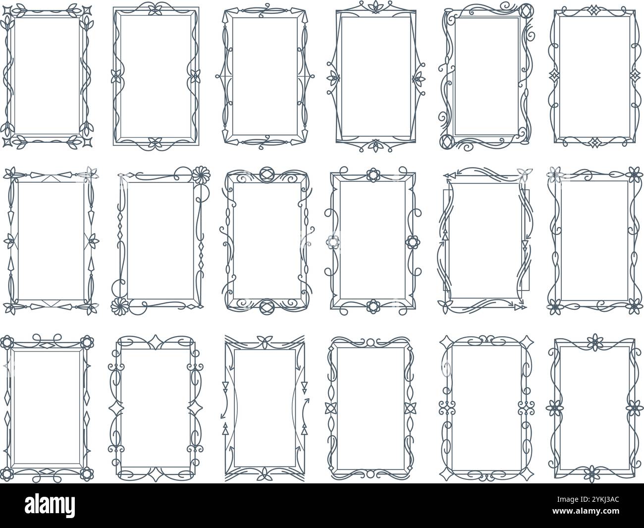 Vintage calligraphic frames Stock Vector Image & Art - Alamy