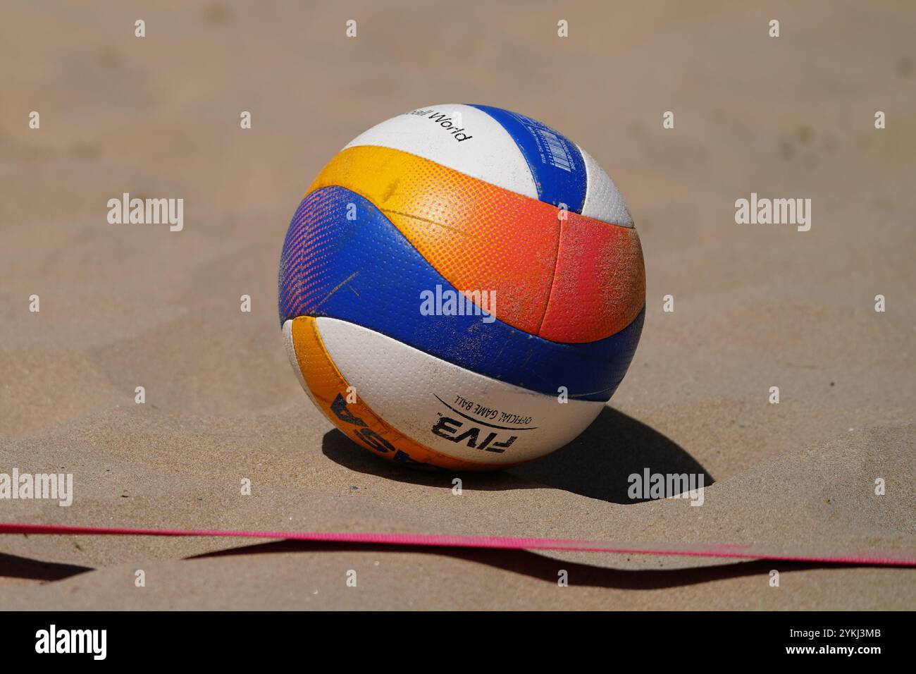 ISTANBUL, TURKIYE - JUNE 23, 2024: Mikasa VLS300 ball in Pro Beach Tour ...