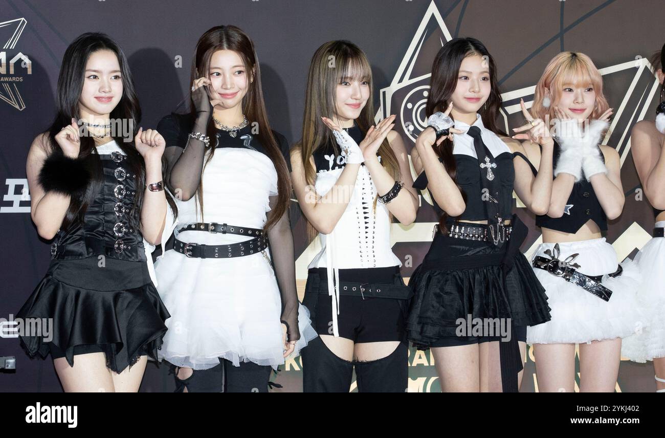 Incheon, South Korea. 17th Nov, 2024. Hyeonju, Nana, Gehlee, Kotoko, Yunha. Elisia, Yoona, and ...