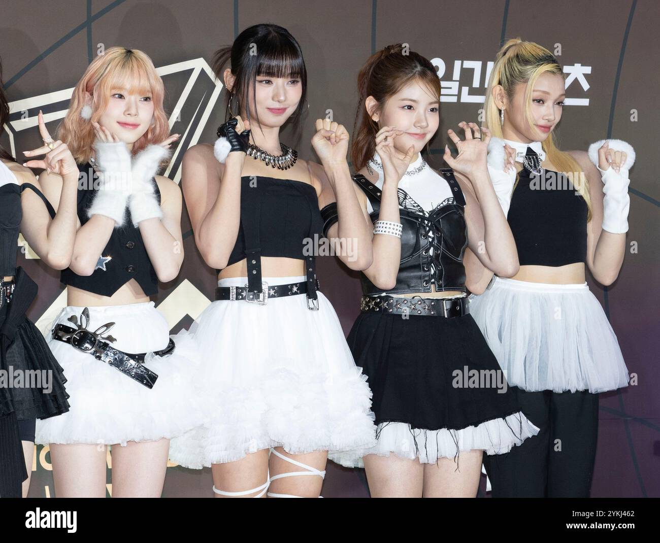 Incheon, South Korea. 17th Nov, 2024. Hyeonju, Nana, Gehlee, Kotoko, Yunha. Elisia, Yoona, and ...