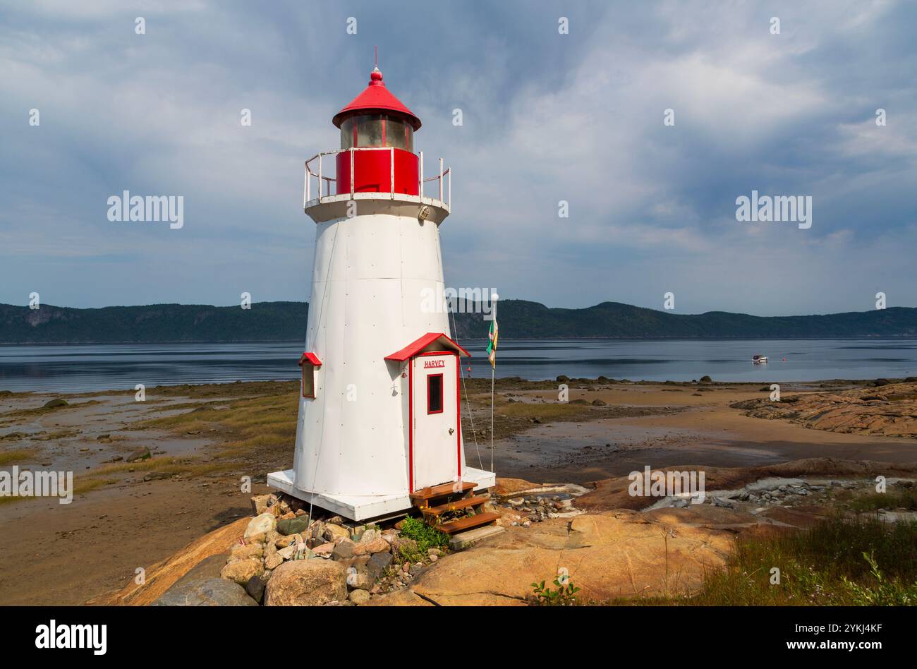 Harvey Lighthouse, La Baie,Saguenay, Quebec, Canada Stock Photo - Alamy