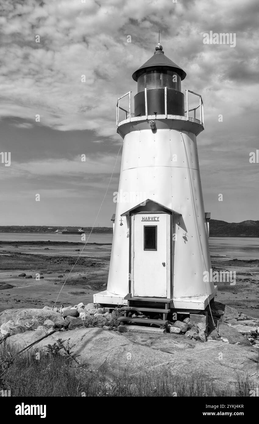 Harvey Lighthouse, La Baie,Saguenay, Quebec, Canada Stock Photo - Alamy