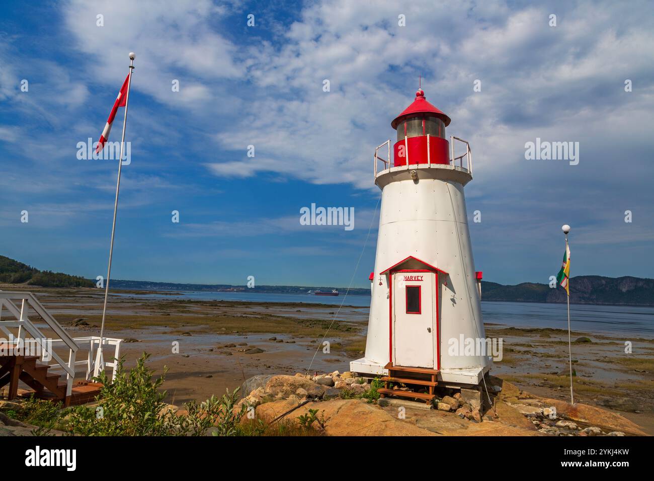 Harvey Lighthouse, La Baie,Saguenay, Quebec, Canada Stock Photo - Alamy