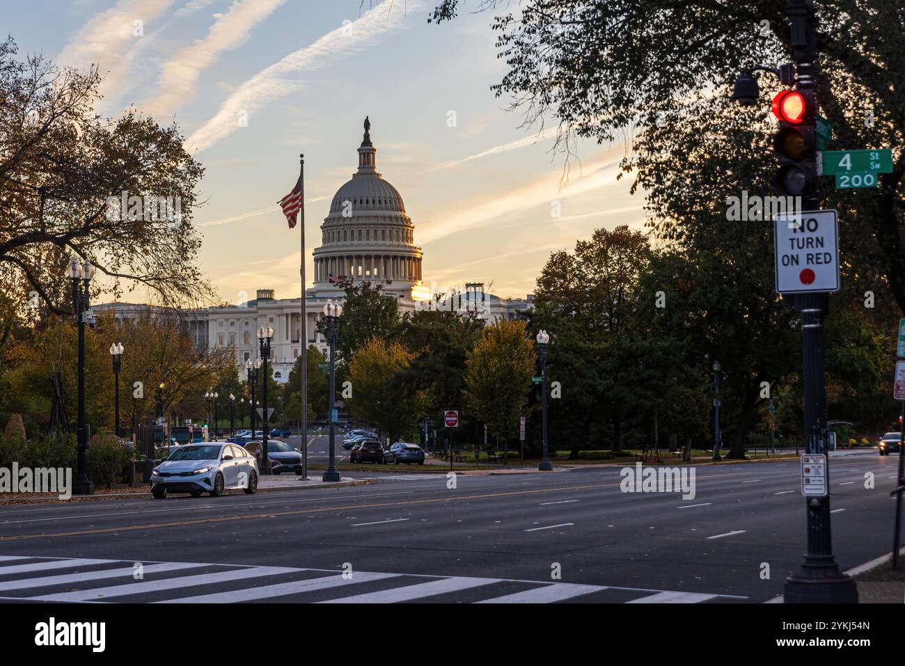 Maryland Ave leading to the Capitol Building in Washington DC Stock ...