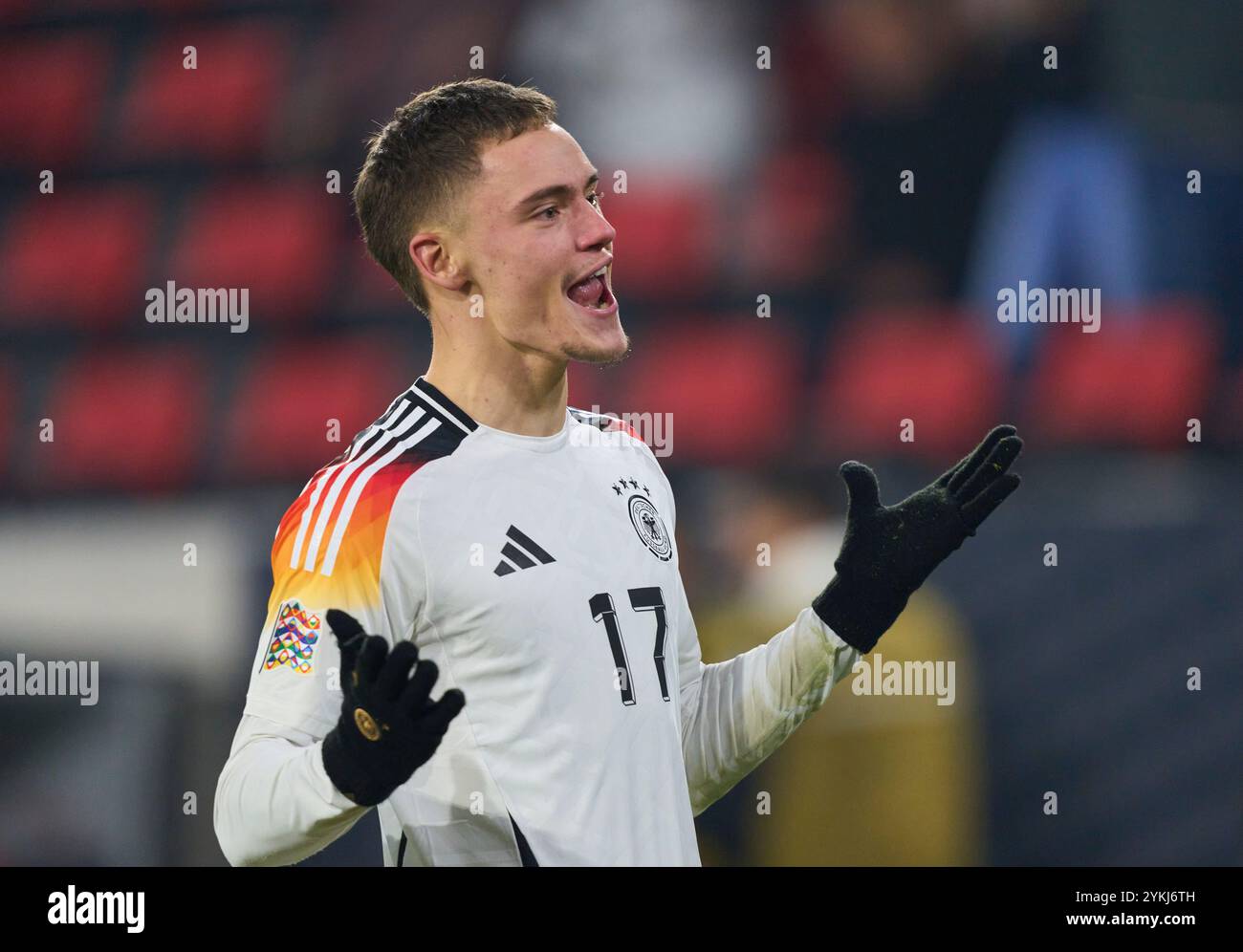 Florian Wirtz, Nr. 17 DFB celebrates his 4-0 goal, happy, laugh ...