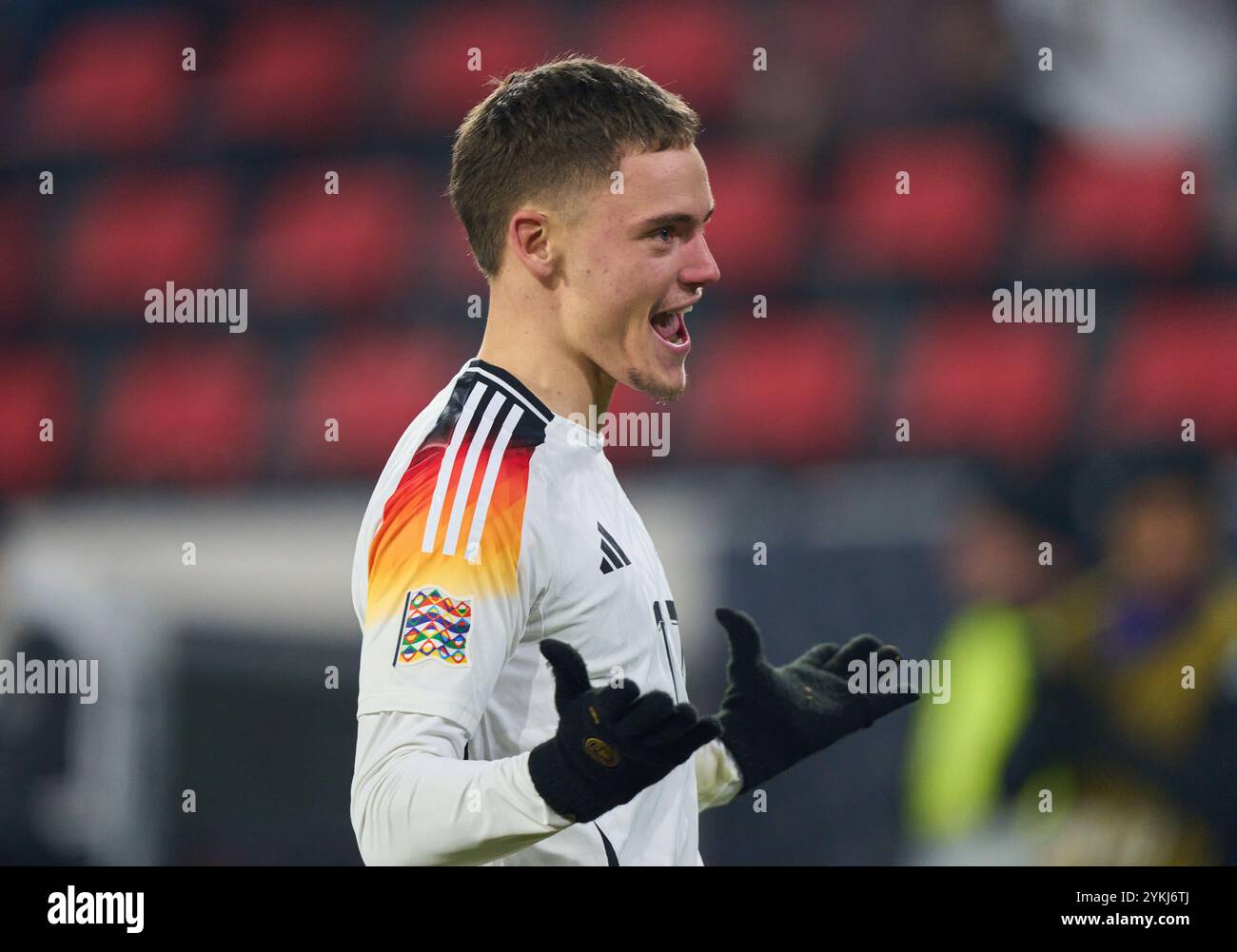 Florian Wirtz, Nr. 17 DFB celebrates his 4-0 goal, happy, laugh ...