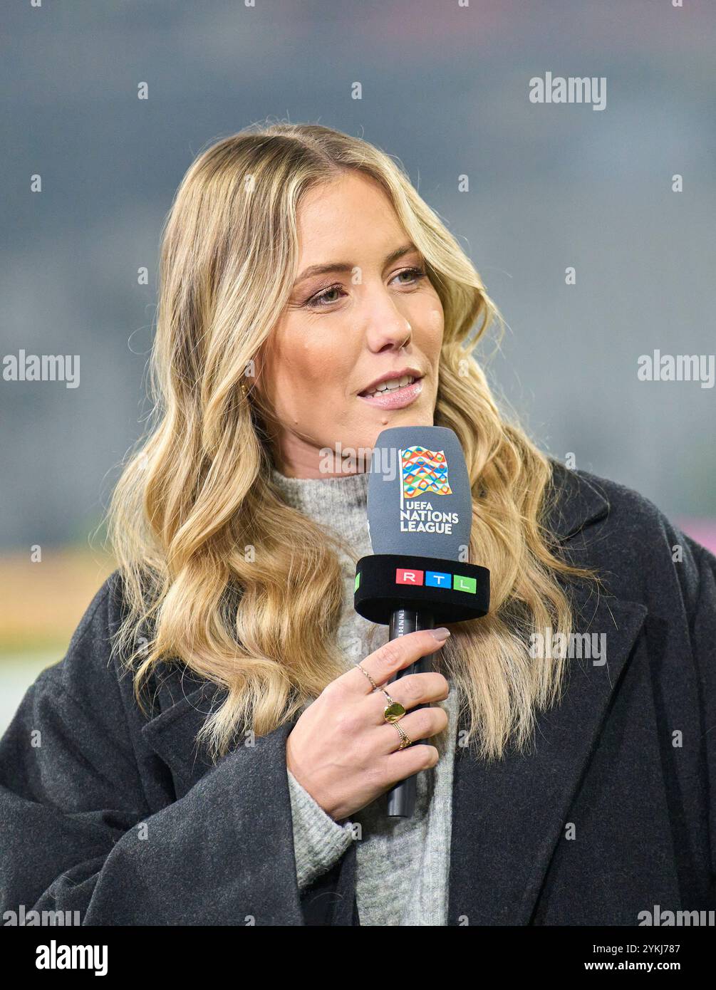 Laura PAPENDICK, Sport TV presenter, Sportmoderatorin, in the UEFA ...