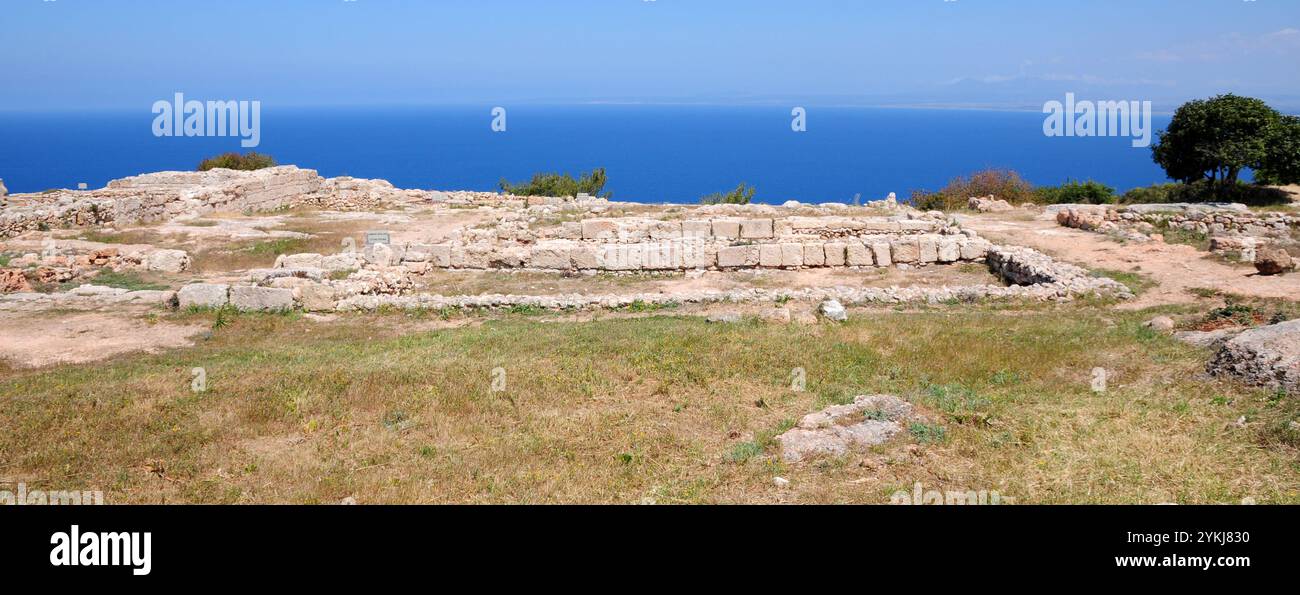 The remains of the Vouni Palace, located on the Turkish side of Cyprus ...