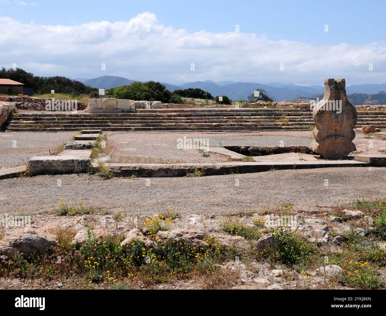 The remains of the Vouni Palace, located on the Turkish side of Cyprus ...