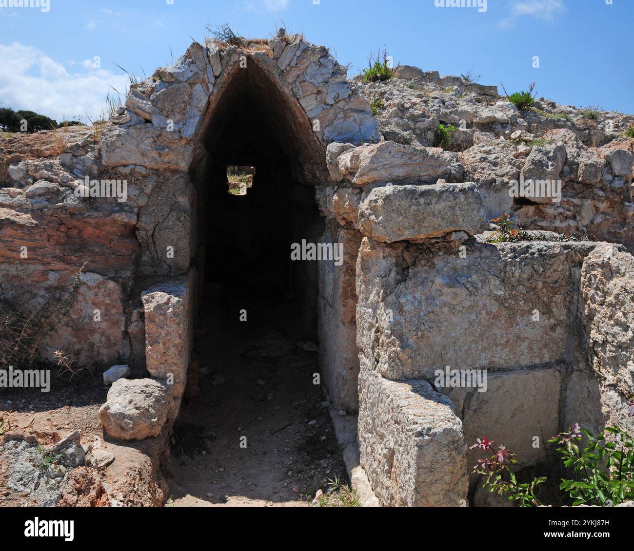 The remains of the Vouni Palace, located on the Turkish side of Cyprus ...