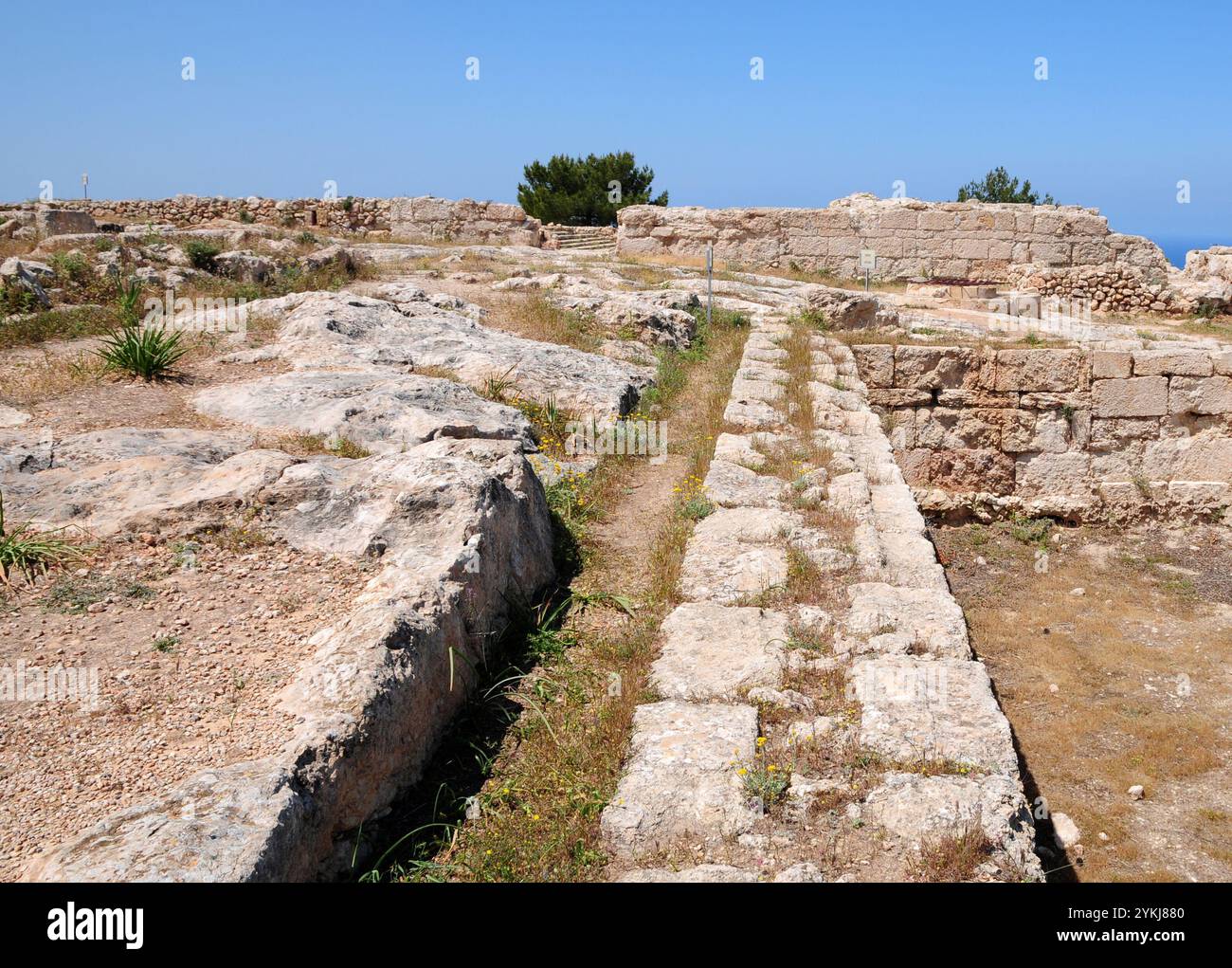 The remains of the Vouni Palace, located on the Turkish side of Cyprus ...