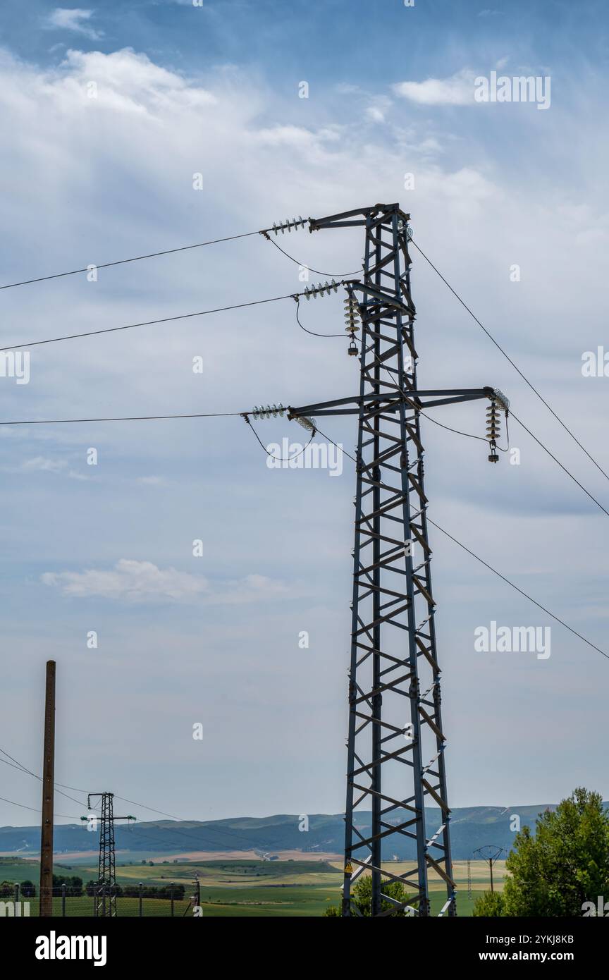 An electric pylon located in northern Spain Stock Photo - Alamy