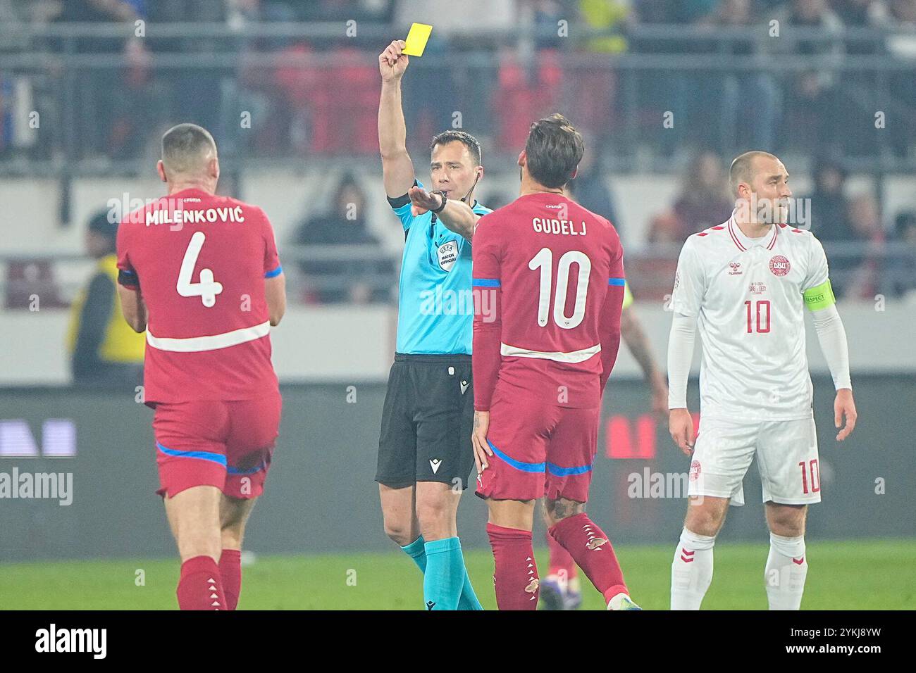 Serbien, Denmark. 18th Nov, 2024. UEFA Nations League-kampen mellem ...