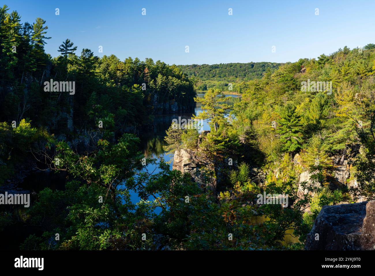 Morning photograph taken at Interstate State Park, near St. Croix Falls ...
