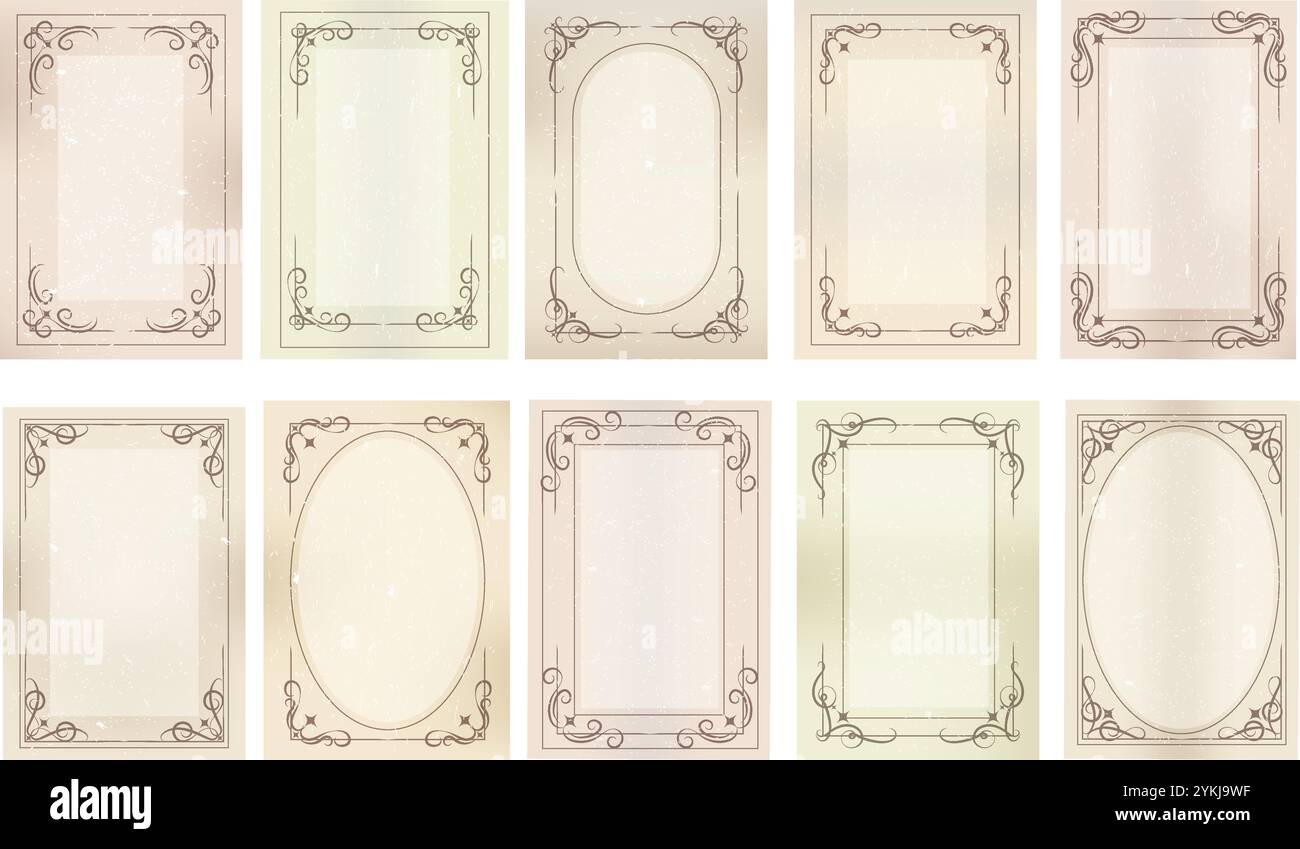 Retro decorative frames Stock Vector Image & Art - Alamy