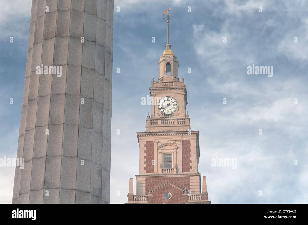 The clock tower on the Providence Rhode island Superior Court building ...