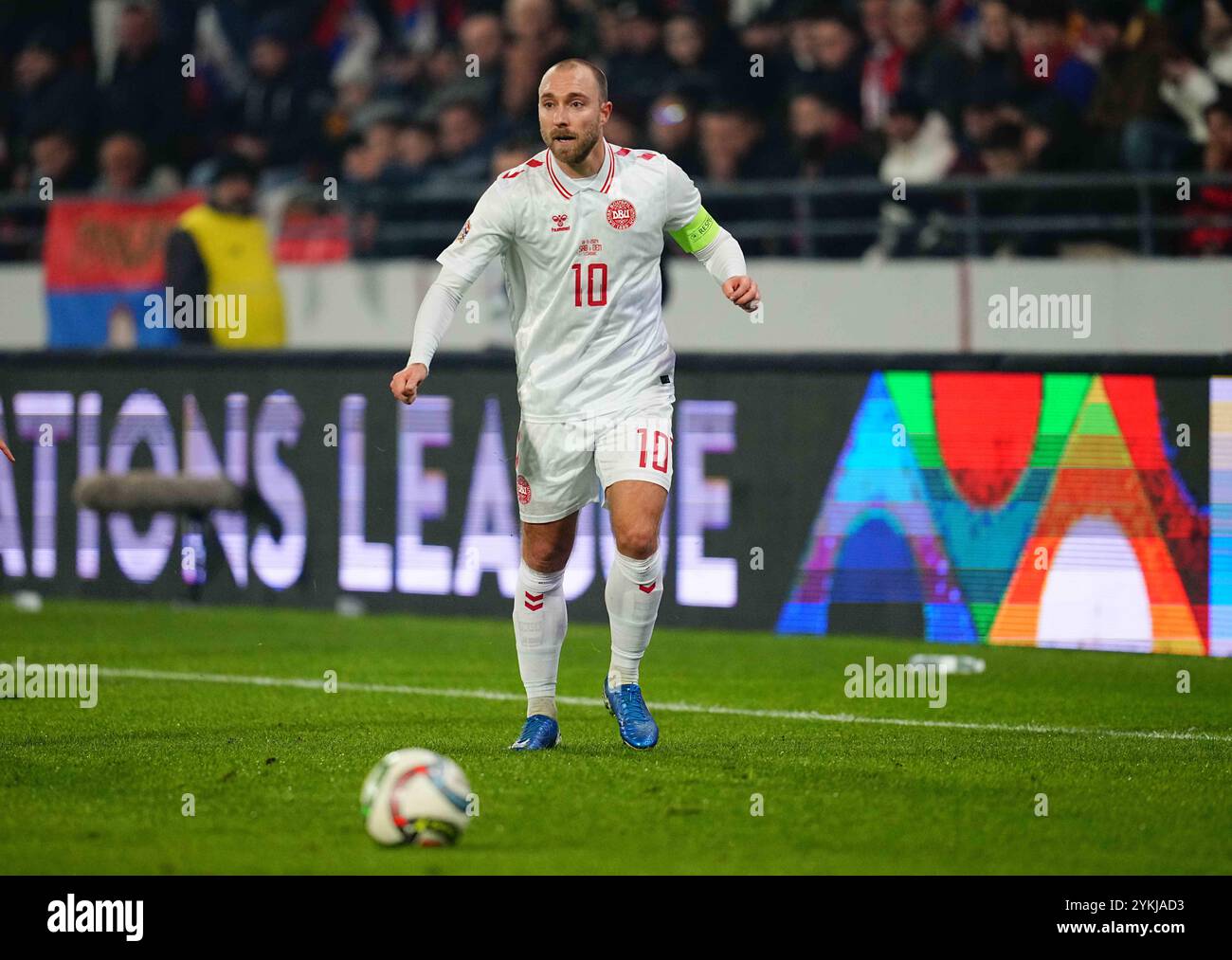 Dubocica Stadium, Leskovac, Serbiia. 18th Nov, 2024. Christian Eriksen ...