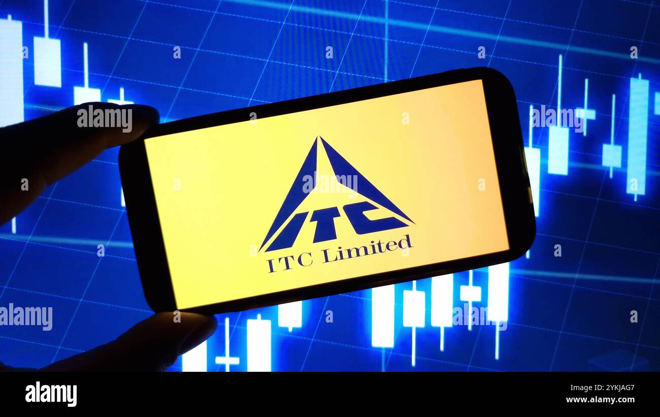 Konskie, Poland - November 18, 2024: ITC Limited company logo displayed on mobile phone Stock ...