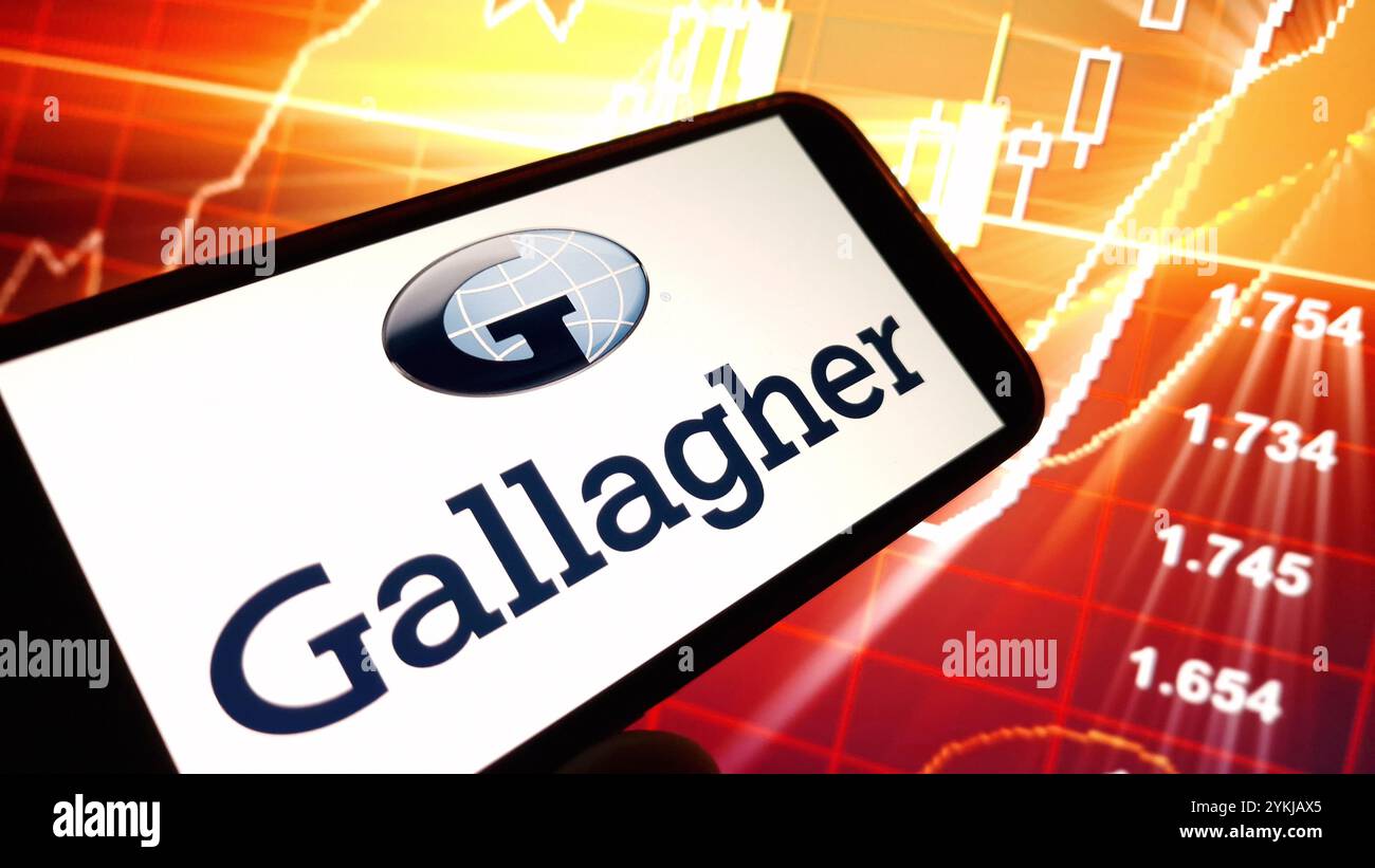 Konskie, Poland - November 18, 2024: Arthur J Gallagher and Co logo ...