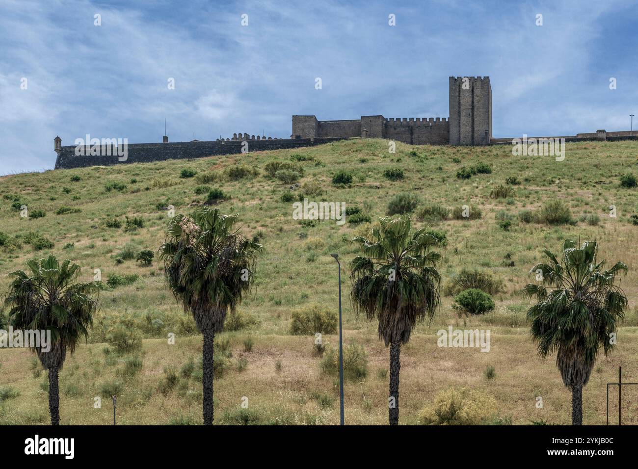 Elvas Castle, Islamic fortification, rebuilt in the 13th and 14th ...