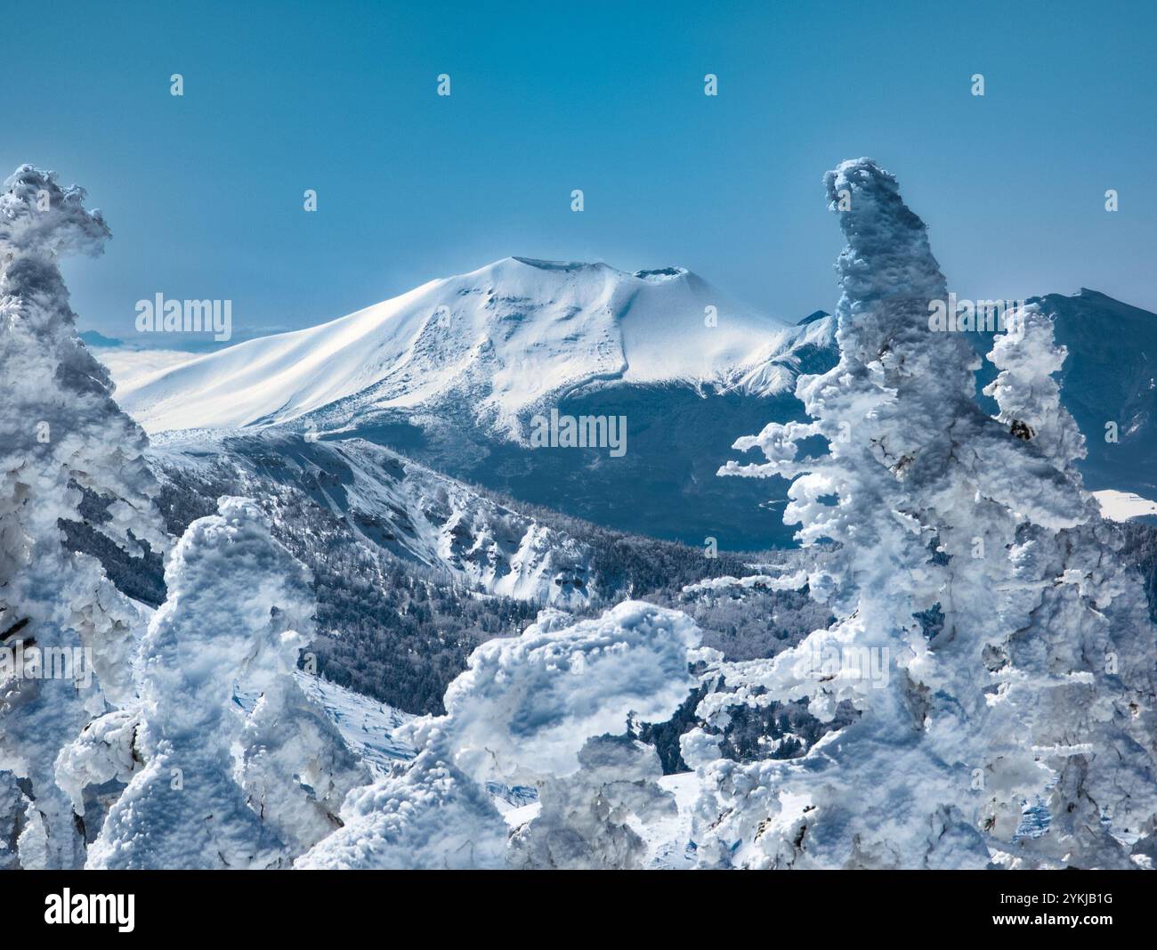 Volcano Mount Asama viewed from Yokoteyama in Nagano, Japan Stock Photo ...