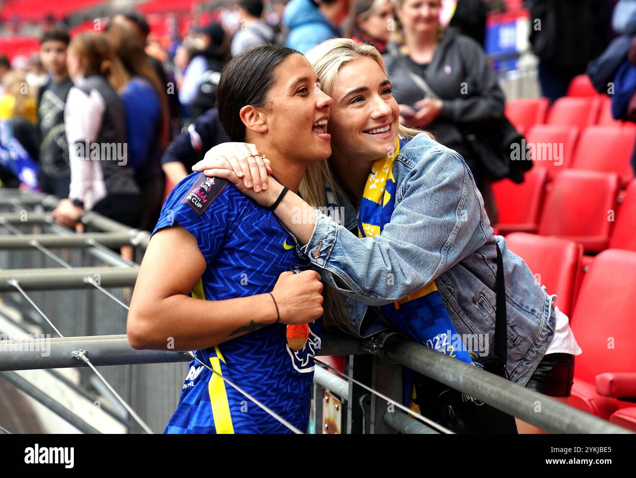 File photo dated 15-05-2022 of Chelsea's Sam Kerr (left) poses with ...
