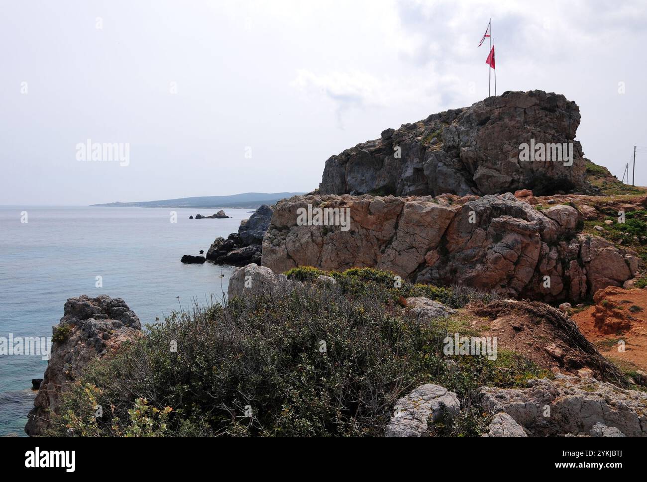 A view from Karpaz, the tip of the Turkish side of the island of Cyprus ...