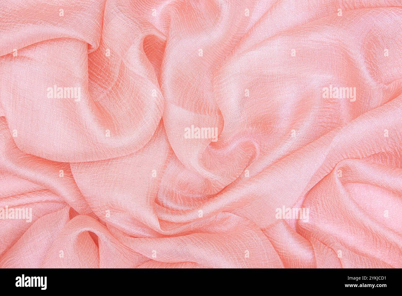 Folds of light pink silk fabric. Wrinkled silk Stock Photo - Alamy