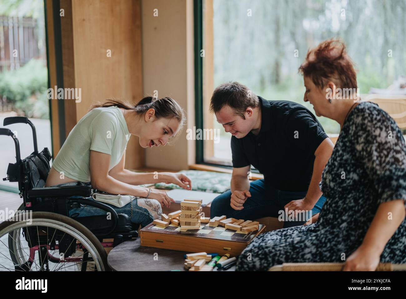 Cheerful boy down syndrome hi-res stock photography and images - Alamy