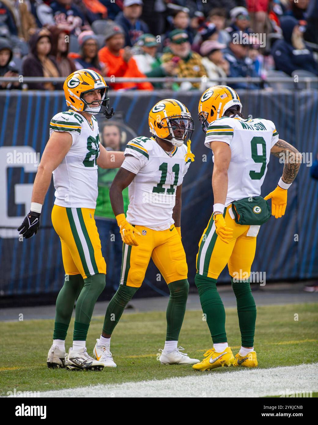 Chicago, IL, USA. 17th Nov, 2024. Green Bay Packers #11 Jayden Reed ...