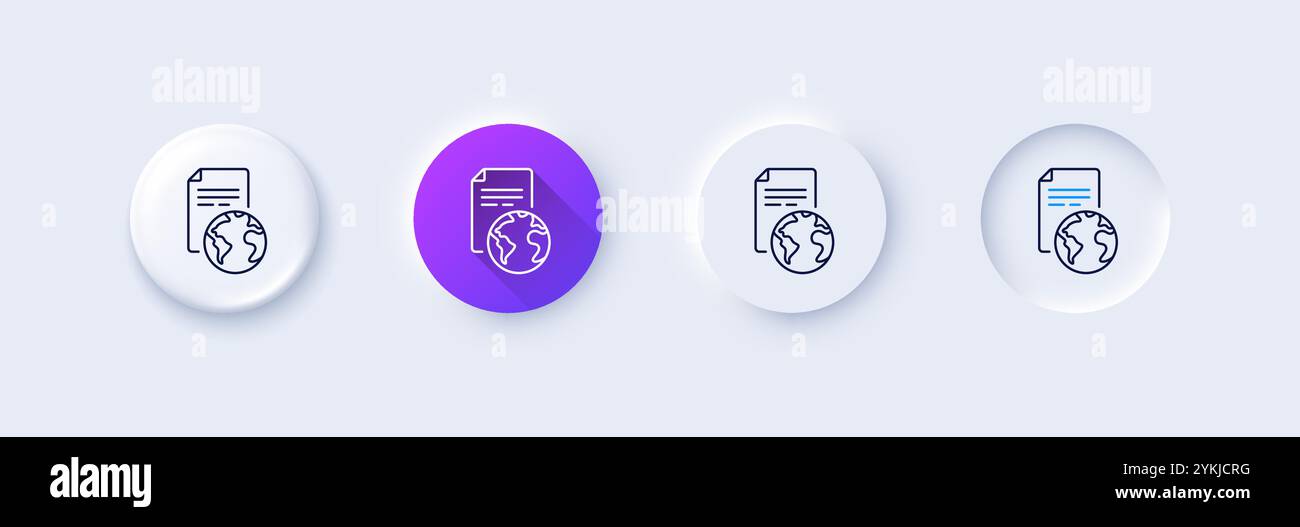 Translation button icon outline Stock Vector Images - Alamy