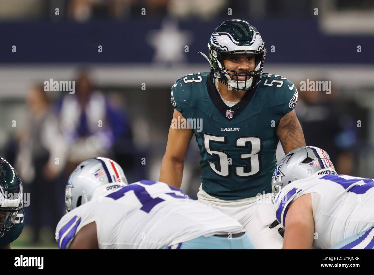 Philadelphia Eagles linebacker Zack Baun (53) during an NFL football ...