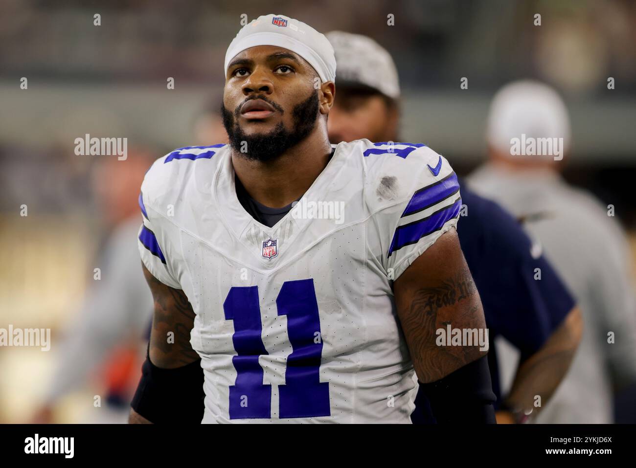 Dallas Cowboys linebacker Micah Parsons (11) walks off the field at ...