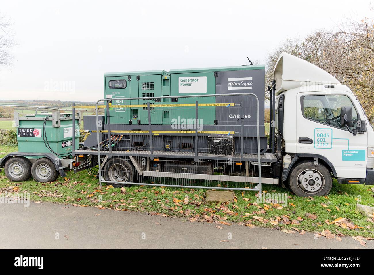 An emergency diesel power generator supplies rural homes in West ...