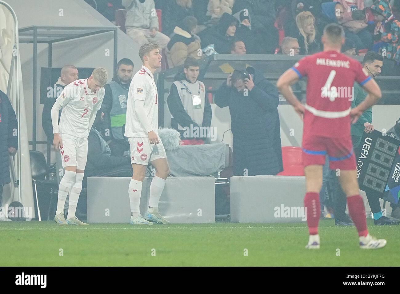 Serbien, Denmark. 18th Nov, 2024. UEFA Nations League-kampen mellem ...