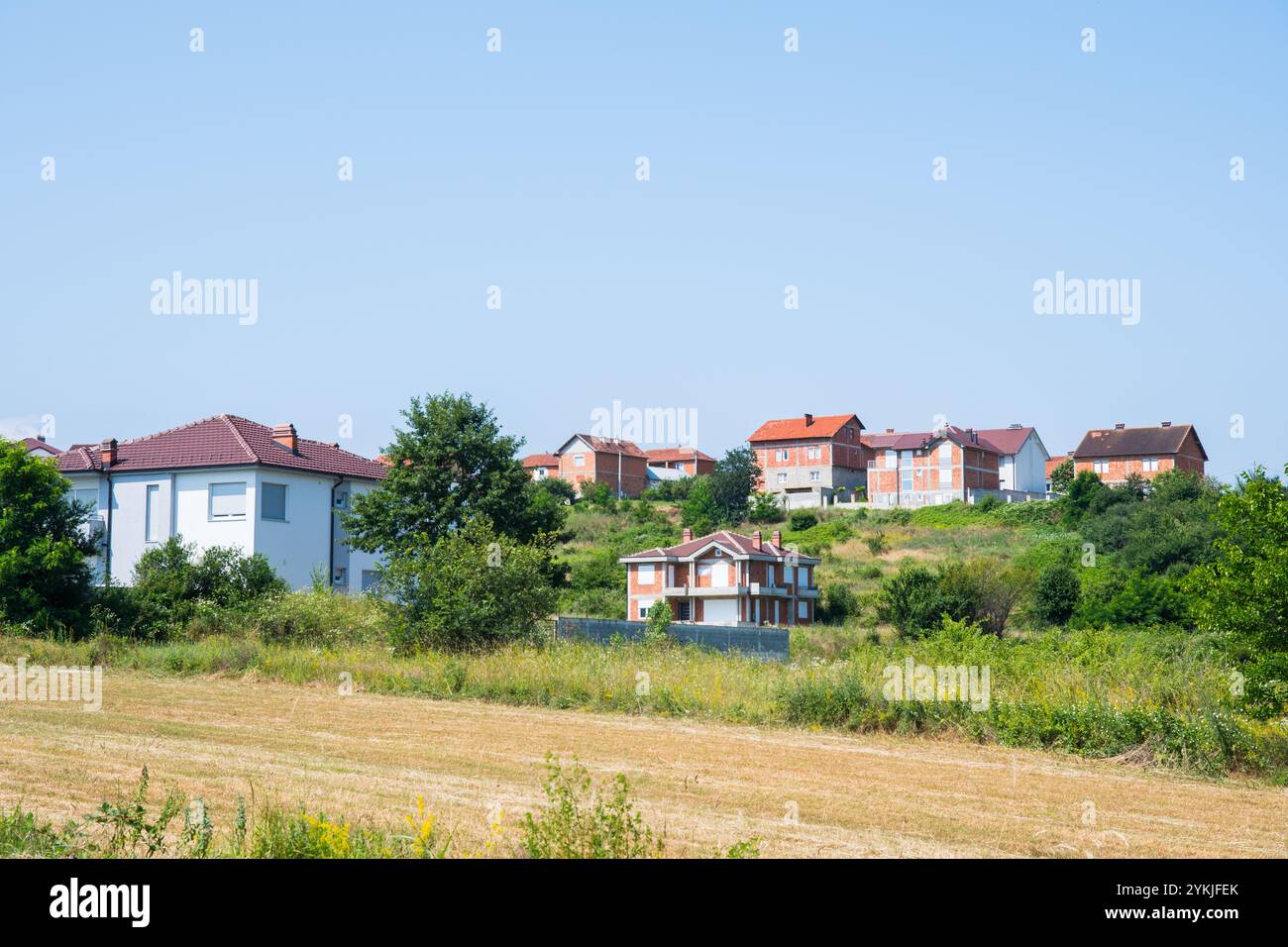 Village in the countryside of Kosovo in the Balkans Stock Photo - Alamy