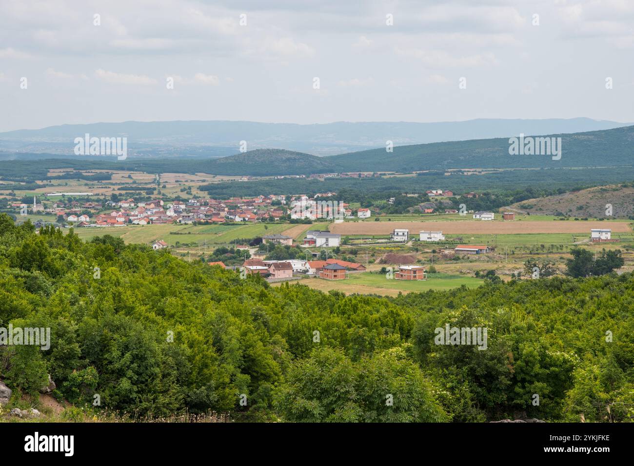 Village in the countryside of Kosovo in the Balkans Stock Photo - Alamy