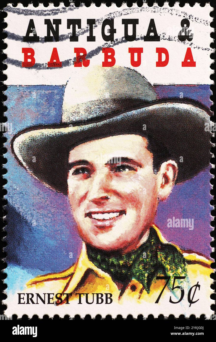 American country singer Ernest Tubb on postage stamp Stock Photo - Alamy