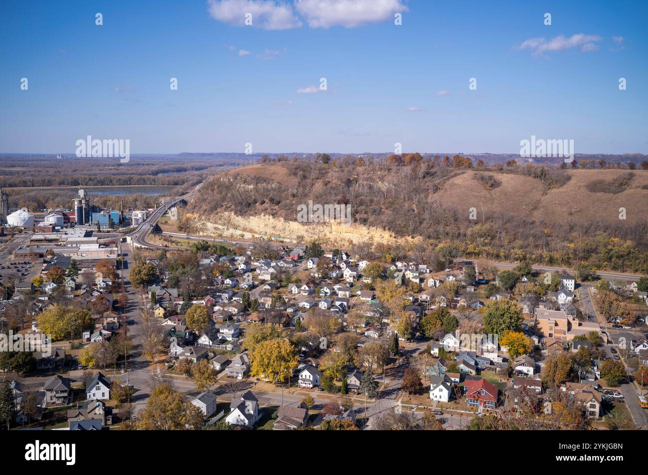 View of Red Wing, MN fro Colvill Park with Mississippi River, Wisconsin ...
